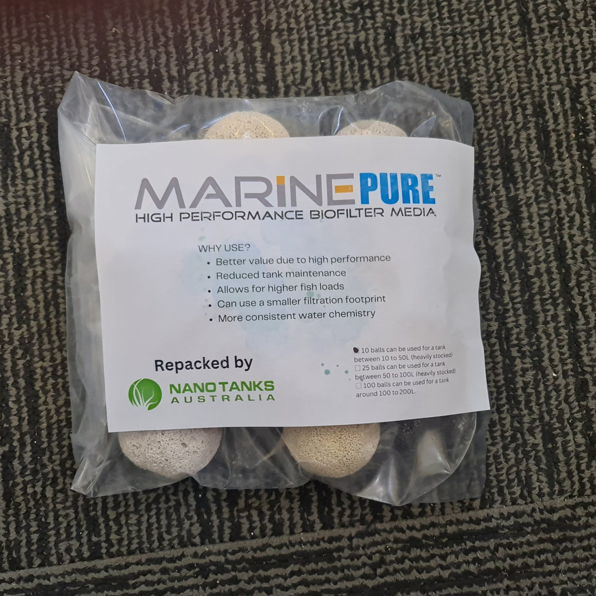 Marine Pure Spheres Balls – Nano Tanks Australia Aquarium Shop